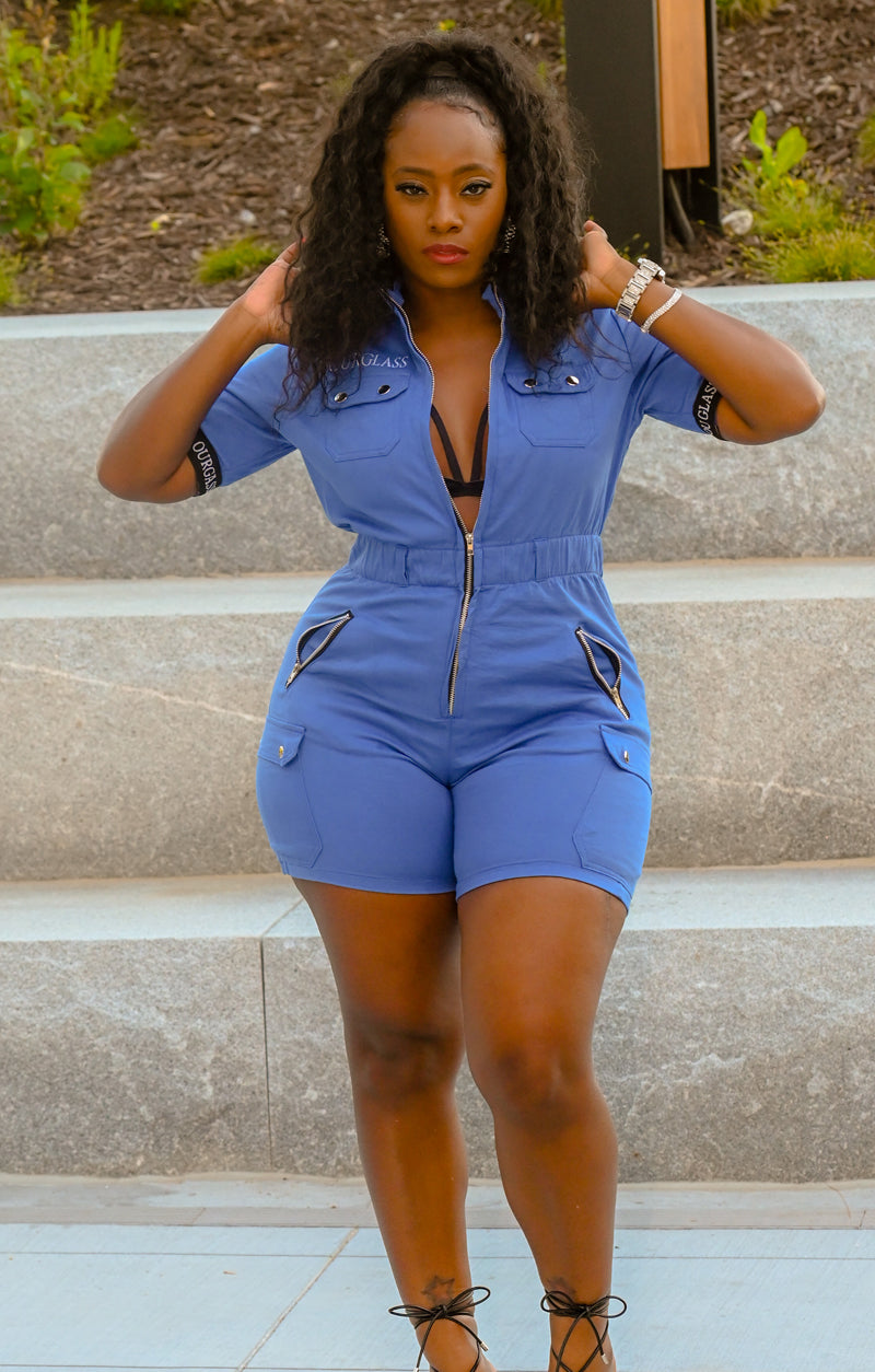 Catching Flights Romper – Blue – Quality View Apparel